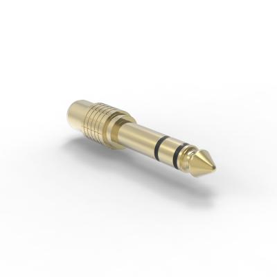 China Metal Headphone 6.35 Mm Jack Plug Waterproof Through Hole Mounting for sale