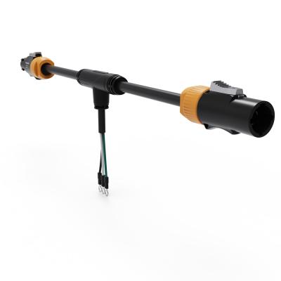 China T-Line PVC Insulated Custom Power Cables 20A 250V 3 Channel Splitter Power Cable for sale