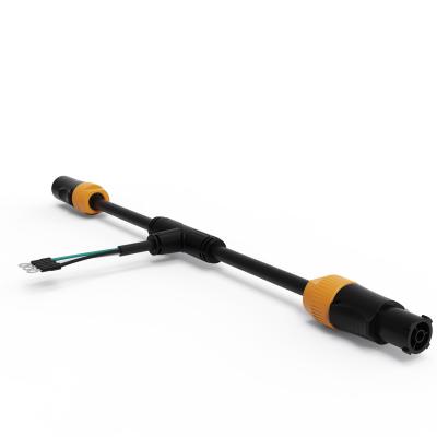 China T-Line PVC Insulated Custom Power Cables 20A 250V 3 Channel Splitter Power Cable for sale