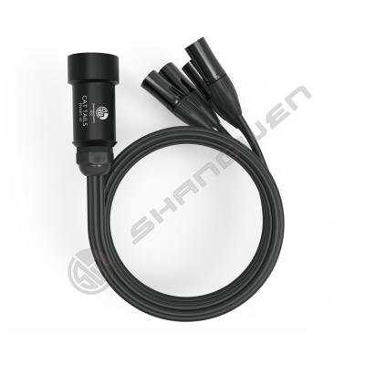 China 4-Channel 3-Pin XLR Adapter Cable with RJ45 Female Converter Xlr 3 Male Pins to Power Application Extension Connector Cable for sale