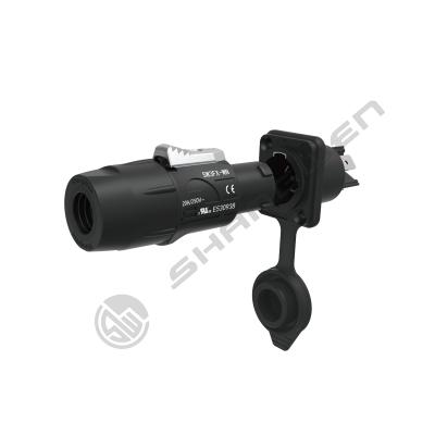 China IP65 Panel exterior de montaje de toma de corriente Conector de audio masculino de 3 pines con pantalla LED 20A toma de chasis para soluciones de alimentación de audio en venta