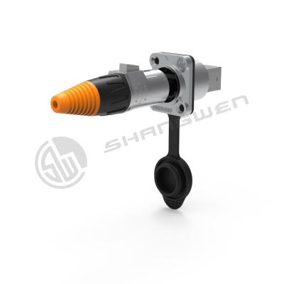 China Outdoor Metal IP65 IP67 Waterproof RJ45 Connector Signal Female Male Ethernet Chassis Fiber Optic Cable Connector Ethernet Plug for sale