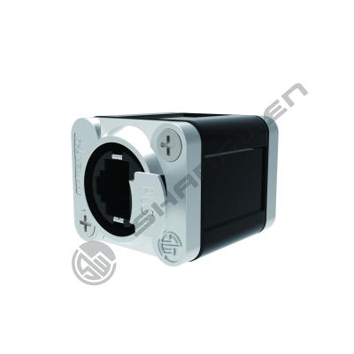 China Indoor Panel Mount Hole Rj45 Plug Adapter Vrouwelijke Signal Connector Kabel CAT5E PoE++ Verbindingskabels AutoMDIX Power Connectors Te koop