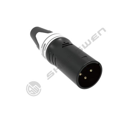China Outdoor Waterproof 3 Pin XLR Plug Female Socket Adapter Alloy Material DMX Panel Mount Audio Wire Connector Copper for Power for sale