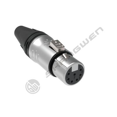 China 7-Pin XLR Audio Video Connectors Female Male Plug Socket Indoor Protection 7-Pole Industrial Electronics Accessories for sale