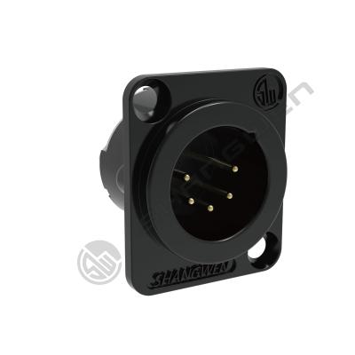 China 7.5A Rated Current XLR Connector Male and Female Panel Mount Jacks for Audio Connections in Indoor Environments for sale