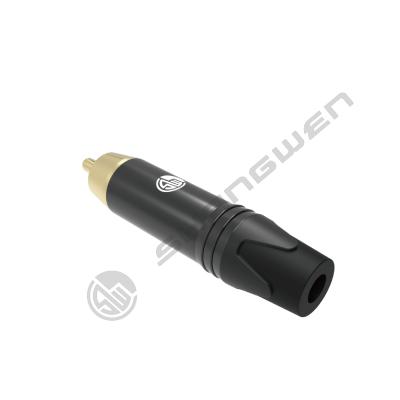 China RCA Audio Male Plug Connector 1000 MOhm Solder Insulation Gold Plated Phono RCA Plugs Male to Female HI-FI Audio Connectors for sale