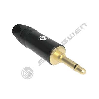 China Metal 3.5 mm 1/4" Inch Mono Jack Male Plug Stereo Headphone Jack 3.5mm  6.35mm Gold for sale