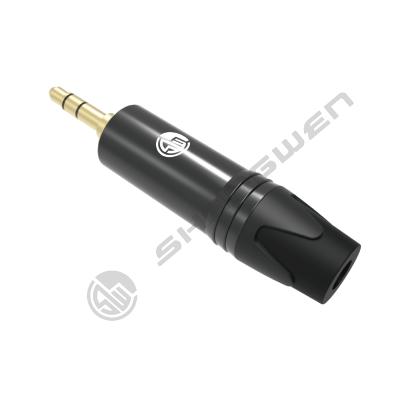 China TRS Metal 3.5 mm Jack Plug Through Hole Audio Jack Connector 1 Contact Jack Connector Cable Plug Audio 3.5mm 1/4 Mono for sale