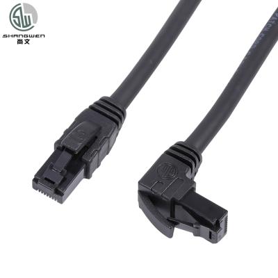 Китай UTP Cat5e 90° Angle RJ45 Connector Stranded Network Cable Terminal 8P8C Кристальный головный разъем продается