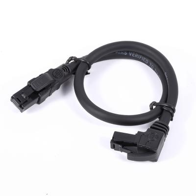 China Customizable Direction 2m Cat6 Utp Right Angle Ethernet Cable for Male to Male Patch Cable in Silvery Grey for sale