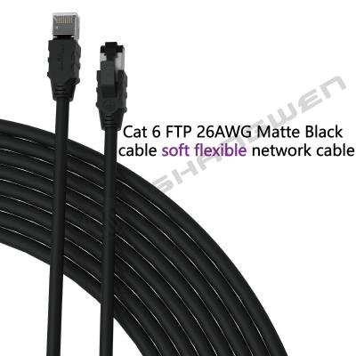 China Black Rj45 CAT6 FTP Ethernet Network Cable Cat 6 Internet Computer Patch Cord Communication Cable for sale