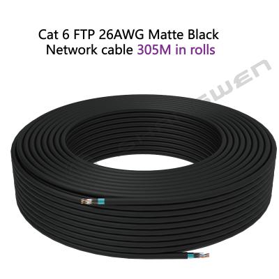 China Black Rj45 CAT6 FTP Ethernet Network Cable Cat 6 Internet Computer Patch Cord Communication Cable for sale