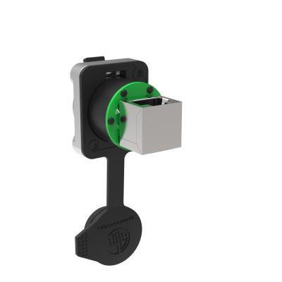 China Outdoor Waterproof IP65 CAT5E 8P RJ45 Panel Mount Ethernet Network Cable Plug RJ45 Interface Socket Connector Connector for sale