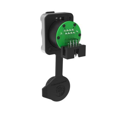 China Outdoor Waterproof IP65 CAT5E 8P RJ45 Panel Mount Ethernet Network Cable Plug RJ45 Interface Socket Connector Connector for sale