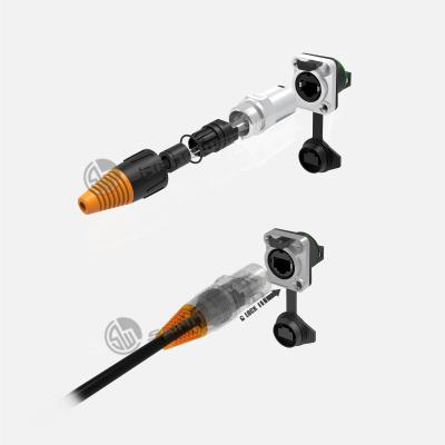 China Cable Connection Kit Socket Male Signal Rj45 Waterproof Connector for Network Equipment for sale
