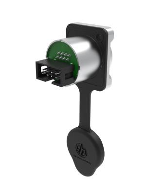 China Outdoor  Ethernet Chassis Connector  Plug 8 Pin Signal Connector Ethernet Rj45 Waterproof Connector for sale