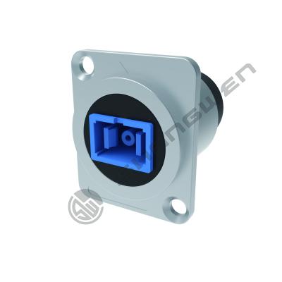China D-Size Silver SC Fiber Optic Panel Mount Coupler Fixed Adapter for Single Mode Network Female to Female SC USB Coupler for sale