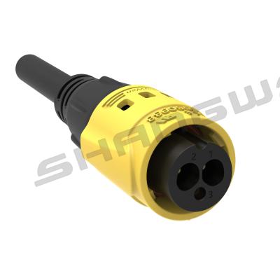 China Power Input Push-pull Self-locking Connection Industrial 3 Pin Self-Locking M19 3 Pin IP67 Male Female Waterproof Connector for sale