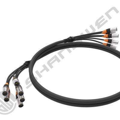 China 6 Channel 6 Port Hybrid Snake CAT6 SFUTP Solid Network Data LED Screened Cable for Communication Multi-Channel Ethercon Cable for sale