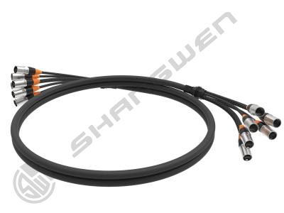 China 6 Channel 6 Port Hybrid Snake CAT6 SFUTP Solid Network Data LED Screened Cable for Communication Multi-Channel Ethercon Cable for sale