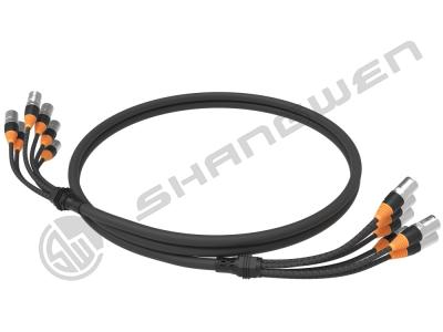 China 6 Channel 6 Port Hybrid Snake CAT6 SFUTP Solid Network Data LED Screened Cable for Communication Multi-Channel Ethercon Cable for sale