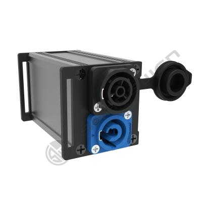 China Powercon  Connectors 2 X Power Strip Unit with Power Twist Input/output Power Splitter True 1 Breakout Box for sale