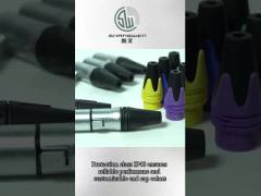 실내 방수 10A 정격 은도금 3핀 XLR 암 커넥터 패널 마운트 마이크 어댑터 변환기 (오디오 스피커용)
