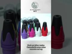 Conector de áudio XLR Mini 5 pinos fêmea, invólucro IP40 para interior, para cabo de áudio de microfone