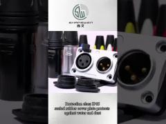 Stable XLR Connector Corrosion Resistant 3 Pin Cable Connectors Electrical