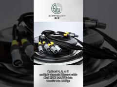8 チャネル 4×16A 多チャネル産業用電気信号ソケット 引き下げ可能なケーブルリールとCAT6 SF/UTPネットワークコード