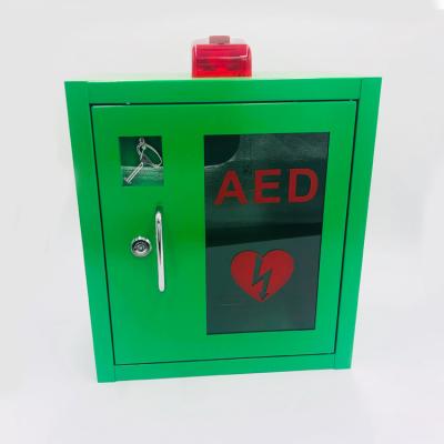China Metal AED Defibrillator Storage Cabinets White / Green / Yellow Optional for sale