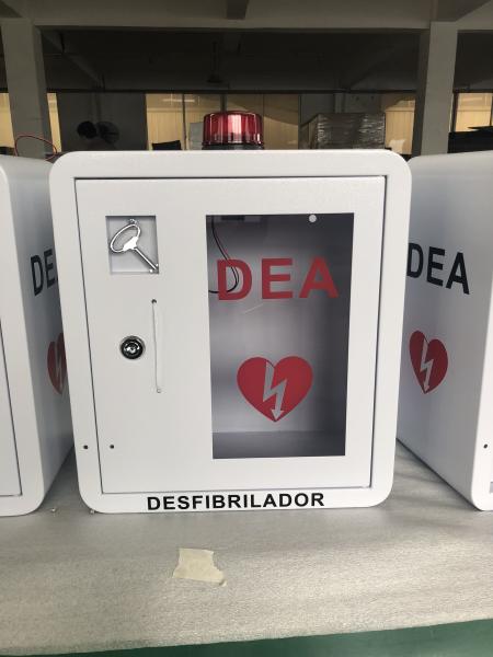 Curved Corner AED Defibrillator Wall Mounted Box High Safety For Indoor