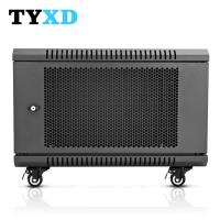 China Mesh Door Wall Mount Rack Enclosure Server Cabinet With Adjustable Mounting Rails for sale