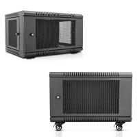China Mesh Door Wall Mount Rack Enclosure Server Cabinet With Adjustable Mounting Rails for sale