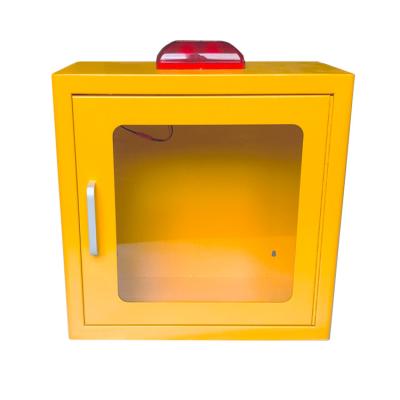 China Yellow Color Alarmed AED Defibrillator Cabinets With Strobe Light for sale