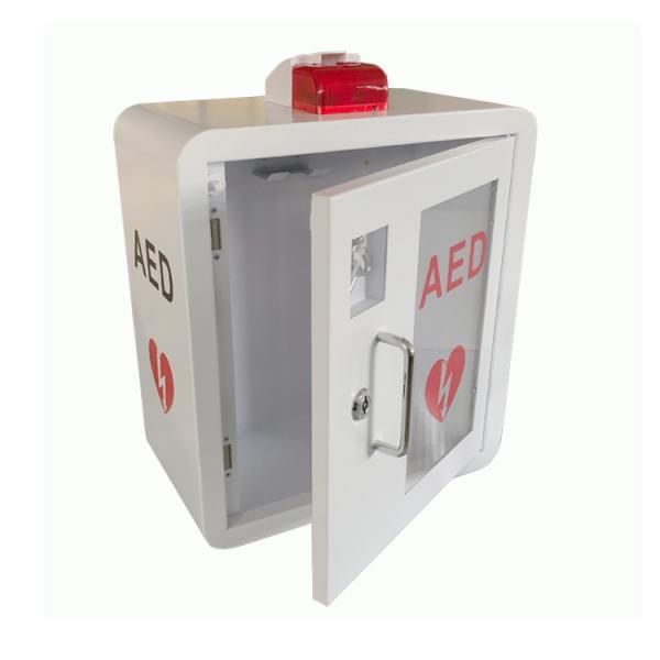 Universal Indoor White Metal Alarmed AED Defibrillator Wall Cabinet