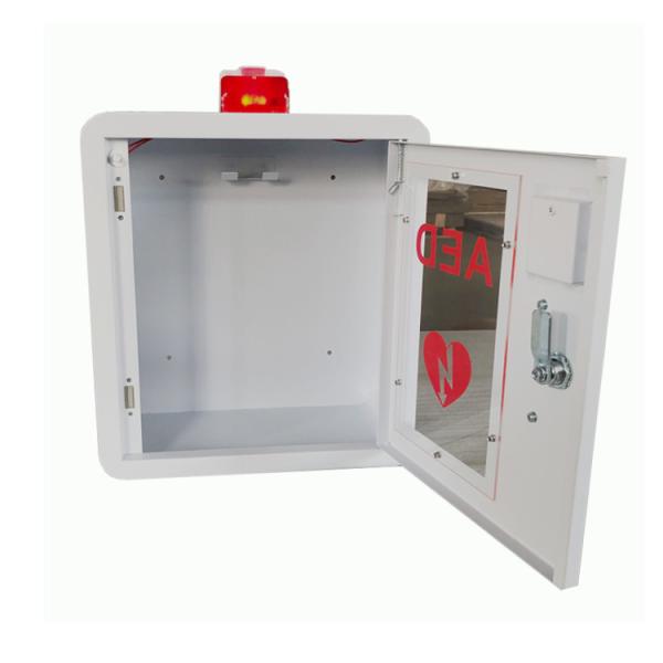 Universal Indoor White Metal Alarmed AED Defibrillator Wall Cabinet