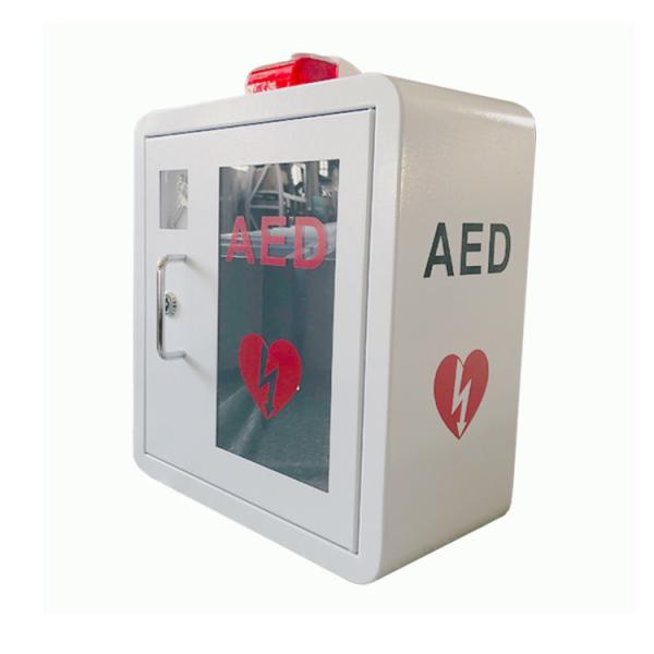 Universal Indoor White Metal Alarmed AED Defibrillator Wall Cabinet