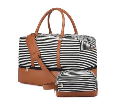 China Mensen Canvas Reizing Duffel Bags Bagage Draagbaar op het weekend Tote 16.2x14.5x8 " Te koop