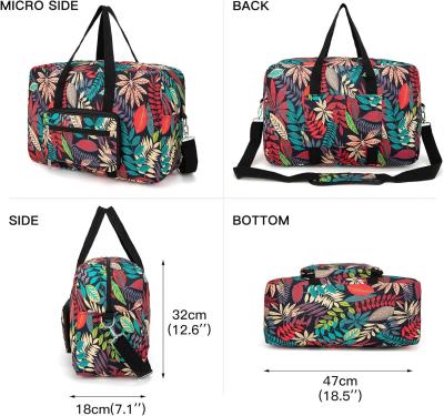China Foldable Large Capacity Carry on Weekender Overnight Travel Bag with Pattern for sale