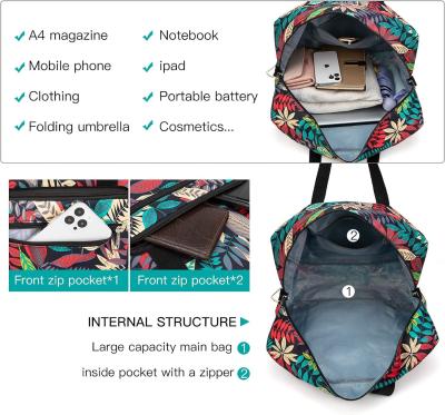 China Foldable Large Capacity Carry on Weekender Overnight Travel Bag with Pattern for sale
