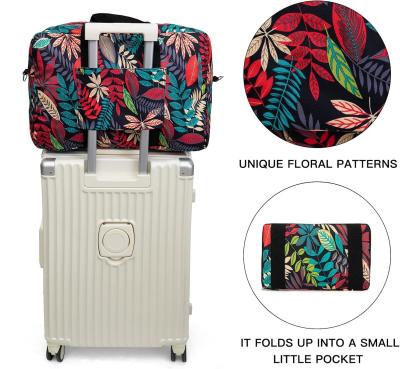 China Foldable Large Capacity Carry on Weekender Overnight Travel Bag with Pattern for sale