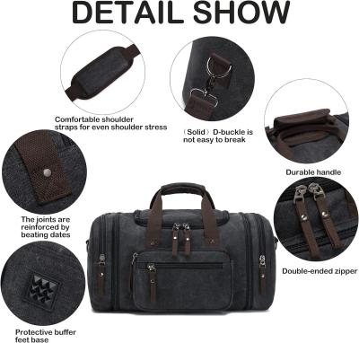 China Contains 50L of Daily Individual Items Canvas Duffle weekender Travel Bag for sale