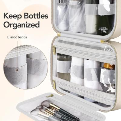 Cina Acqua resistente Toiletry bianco cremoso appeso Makeup organizzatore cosmetico sacchetto da viaggio per accessori da bagno full size in vendita