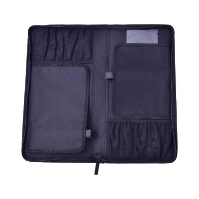 China Leather Chef Knife Bag Backpack Organizer Cases Personalized Black 16.5x8x2" for sale