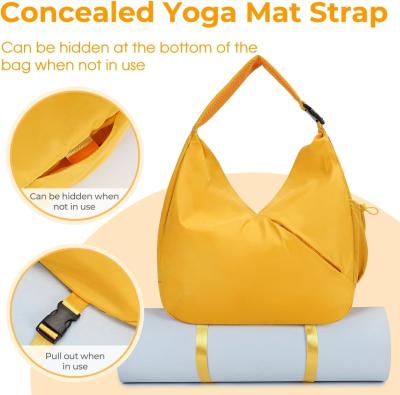 China Large Gym Duffle Bag With Hidden Yoga Mat Holder / Customizable Duffle Bags Shoe Compartment for sale