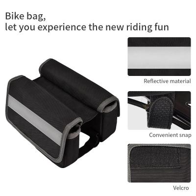 Cina Big Phone Bike Bag OEM impermeabile posteriore sotto il sedile sacchetto a strisce riflettente per il ciclismo 7X6X5