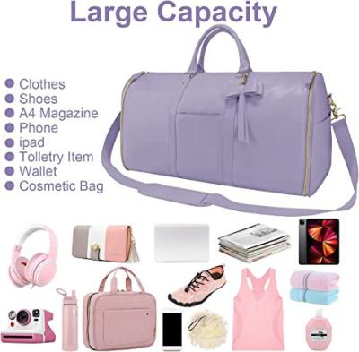 Cina Pug pelle donna borsa da viaggio con sacchetto per scarpe valigia appesa in vendita
