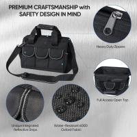 China Waterproof Multi-Pockets Bag Soft Bottom Adjustable Shoulder Strap With Safety Reflective Straps for sale